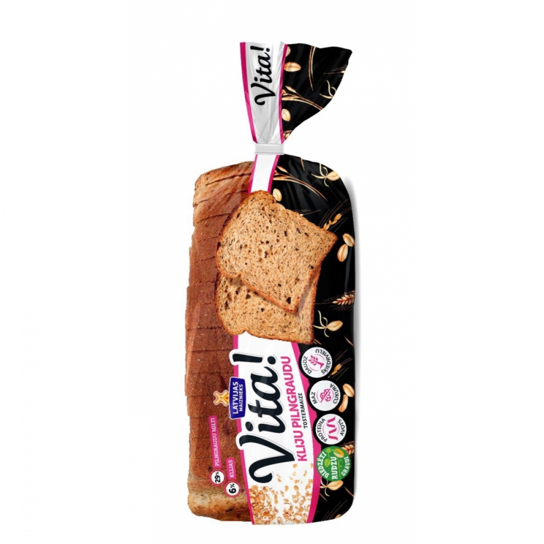 Vita! Kliju pilngraudu tostermaize 500g | Latvijas Maiznieks